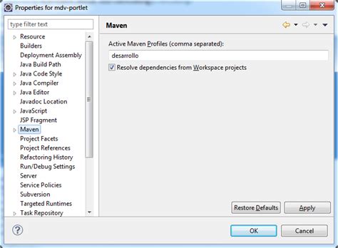 Web Resources Filtering With Maven War Plugin Does Not Work In Eclipse