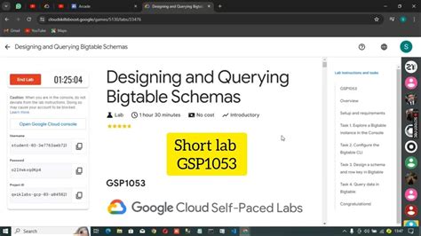 Designing And Querying Bigtable Schemas Gsp1053 New May 2024 Lab Short Solution Arcade