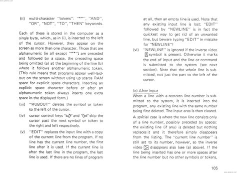 Sinclair ZX80 User Manual 4K Basic For ZX80