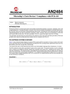 Microchip S Clock Devices Compliance With PCIe Microchip S Clock Devices Compliance With