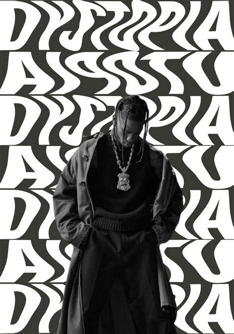 Travis Scott Utopia Dystopia Minimal Poster Poster By Cactusposters