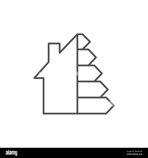 Energy Efficiency Home Related Vector Linear Icon Smart Eco House Improvement Sign Alternative