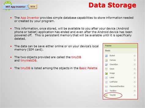 programming with app inventor storing data ppt download