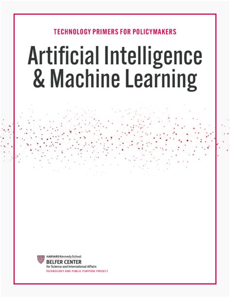 政策制定者技术入门：人工智能与机器学习