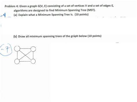 Solved Given A Graph G V E Consisting Of A Set Of Vertices Chegg