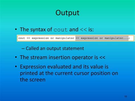 Object Oriented Programming 10 Variables Input And Output Ppt