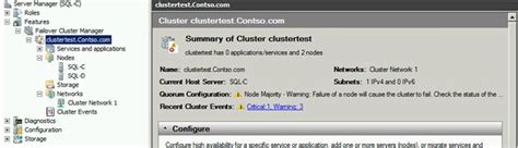 Sql Server 2 Nodes With Default Quorum Node Majority Setup Cluster