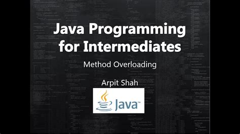 Overloading Methods In Java Youtube