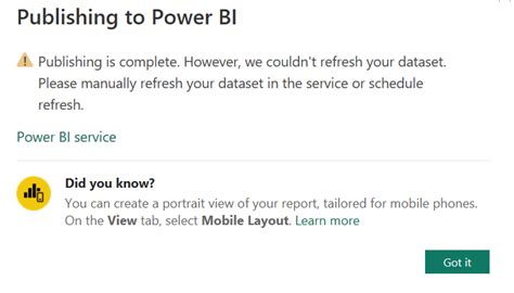 Solved Publishing Is Complete However We Couldnt Refres Microsoft Fabric Community