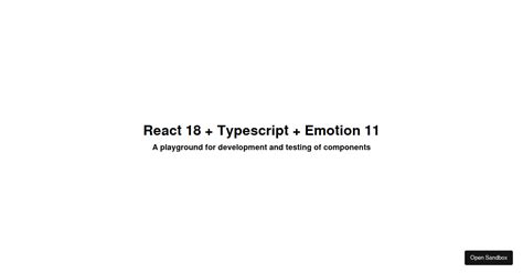 React Typescript Emotion Codesandbox
