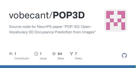 github vobecant pop3d source code for neurips paper pop 3d open vocabulary 3d occupancy