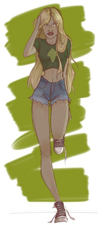 A Drawing Of A Woman In Short Shorts
