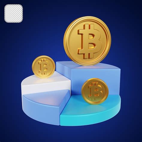 Premium Psd Bitcoin Crypto Currency Pie Chart 3d Illustration