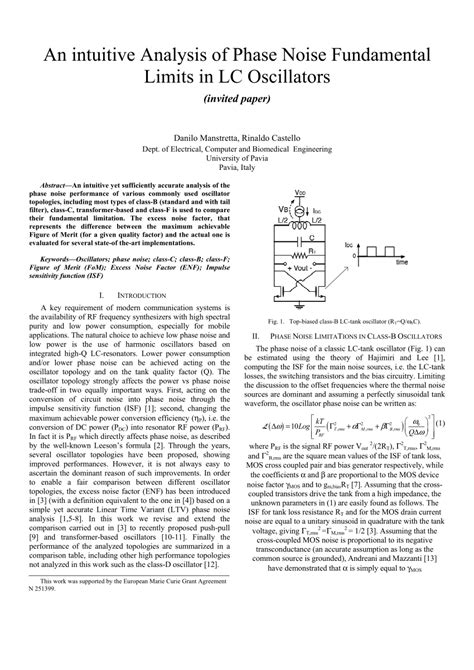 pdf an intuitive analysis of phase noise fundamental limits in lc