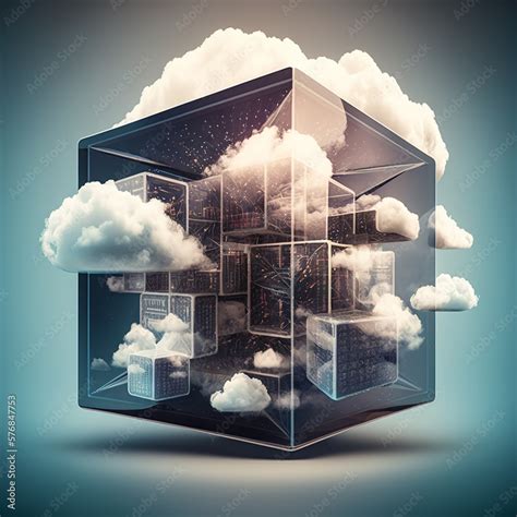 E Commerce Cloud Computing Datacenter Software Library Concept