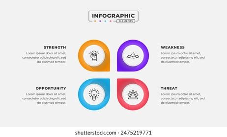 Swot Analysis Infographic Template Icons Stock Vector Royalty Free Shutterstock