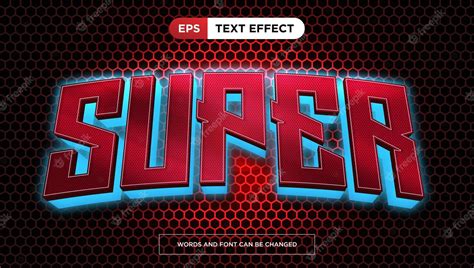 Premium Vector Super Text Effect Editable Neon Light Title Text Style