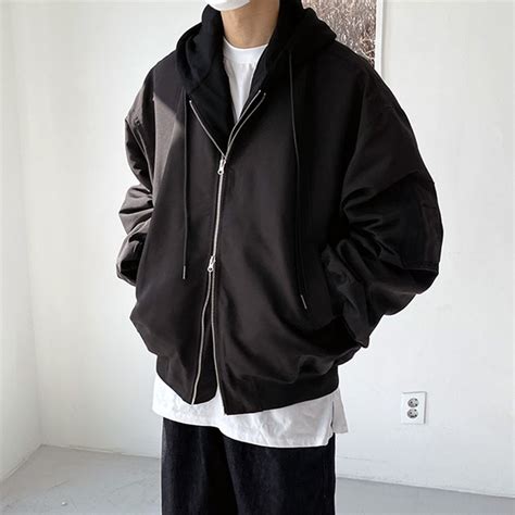 남녀공용 후드 탈부착 오버핏 Ma 1 항공점퍼 2color