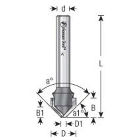 Amana Tool 45794 Acm Double Edge Folding V Groove Bit Cirlce Saw