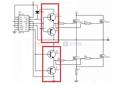 半桥驱动芯片驱动电流放大电路 电源网