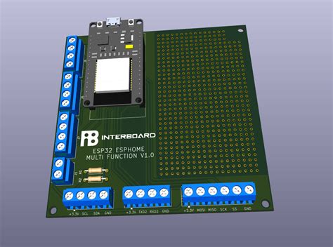 🧑‍🔧 Esp32 Esphome Multi Function Pcb Gerber・ 3d File For Electronics