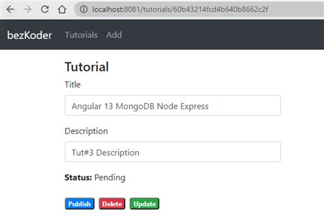 Mean Stack Example Crud With Angular 13 Node Mongodb Bezkoder