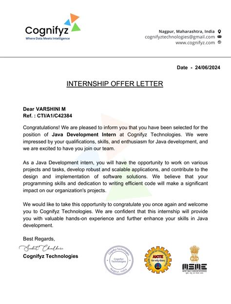 Varshini M On Linkedin Cognifyz Cognifyztech Cognifyztechnologies