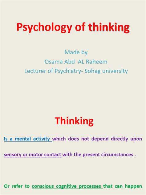 lec 2 psychology of thinking pdf thought concept