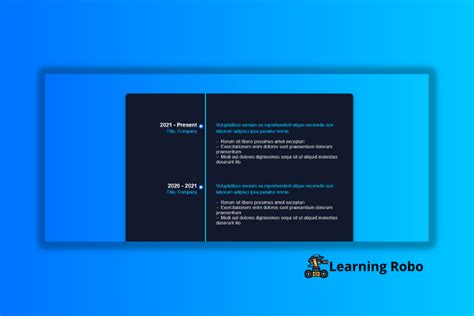 Vertical Timeline Using HTML CSS