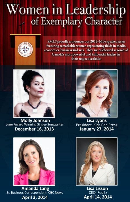 Women Of Exemplary Character To Speak Smls