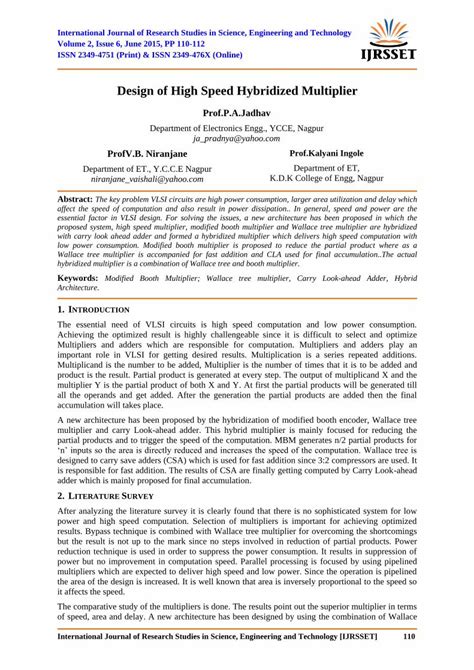 Pdf Design Of High Speed Hybridized Multiplier