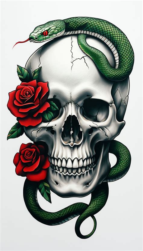 Monochromatic Hourglass Tattoo With Skull And Flowers Art Playground