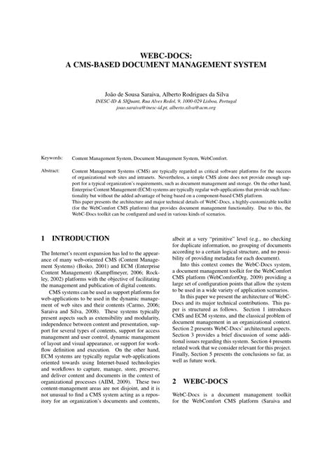 Pdf Webc Docs A Cms Based Document Management System