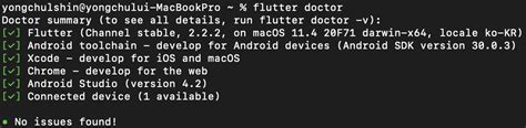 Flutter SDK 설치 및 Xcode Android Studio 연결 연동 방법