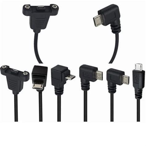 All Types Usb Mini Micro Type C Male To Female Angled 90 Degree Cable