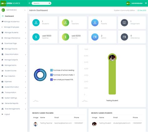 Free School Management Software SourceCodester