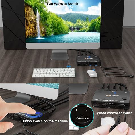 Aoocoo Kvm Switch Displayport2 Port Dp12 Kvm Switch Two India Ubuy