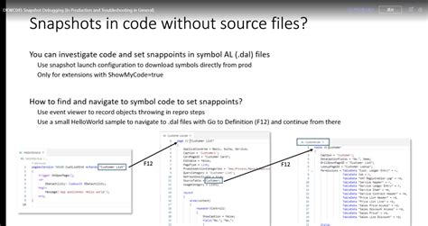 Dynamics 365 Business Central Snapshot Debugging Debugging In Cloud