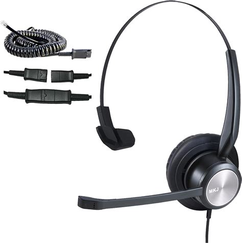 Mkj Phone Headset Corded Rj9 Telephone Headset With Microphone Noise Canceling For Cp 7821 7841