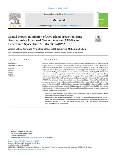 Pdf Spatial Impact On Inflation Of Java Island Prediction Using