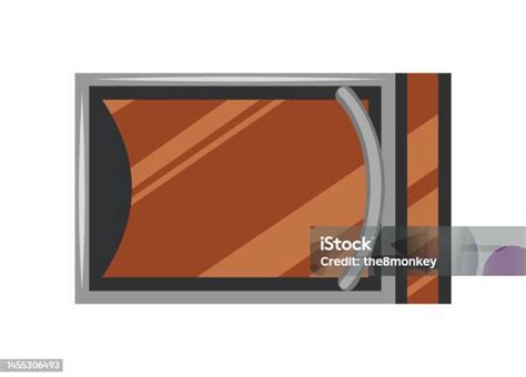 전자 레인지 아이콘입니다 주방 용품의 전면 모습입니다 세련된 주방용품 요리 장비 흰색 배경에 격리된 전기 기술 0명에 대한 스톡 벡터 아트 및 기타 이미지 Istock