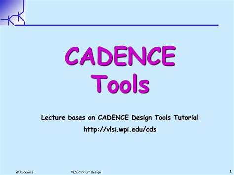 Ppt Cadence Tools Lecture Bases On Cadence Design Tools Tutorial Vlsiwpicds Powerpoint