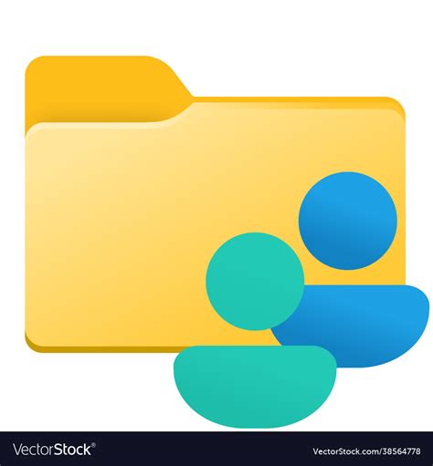 Windows 11 Style User Group Folder Icon Vector Image
