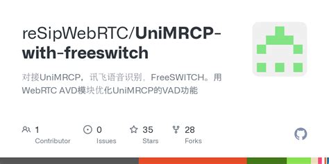 GitHub reSipWebRTC UniMRCP with freeswitch 对接UniMRCP讯飞语音识别FreeSWITCH用WebRTC AVD模块优化UniMRCP