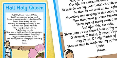 Editable Hail Holy Queen A4 Display Poster Teacher Made