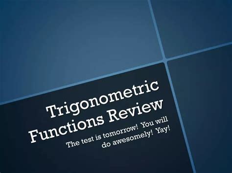 PPT Trigonometric Functions Review PowerPoint Presentation Free Download ID