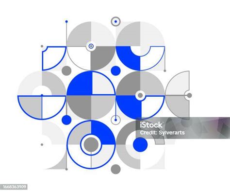 추상 벡터 바우 하우스 기하학적 배경 기술 공학은 모양과 선 구성 기계 엔진 산업 스타일 네트워크 및 디지털 데이터와 같습니다 It 지원에 대한 스톡 벡터 아트 및 기타