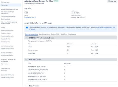 Understanding App Usage Feature In Atlassian Data Center Products ® Jira