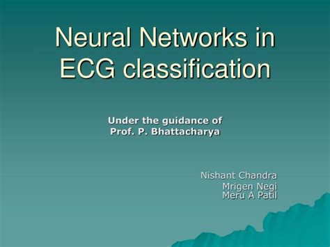 Ppt Neural Networks In Ecg Classification Powerpoint Presentation Free Download Id3306939