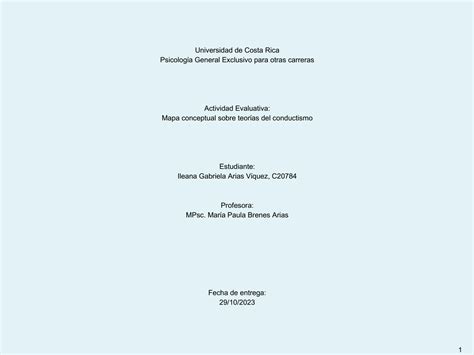 Solution Mapa Conceptual Conductismo Studypool